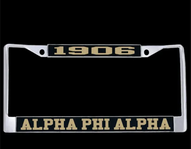Alpha license plate frame – Tauntus Inc. Greek Store