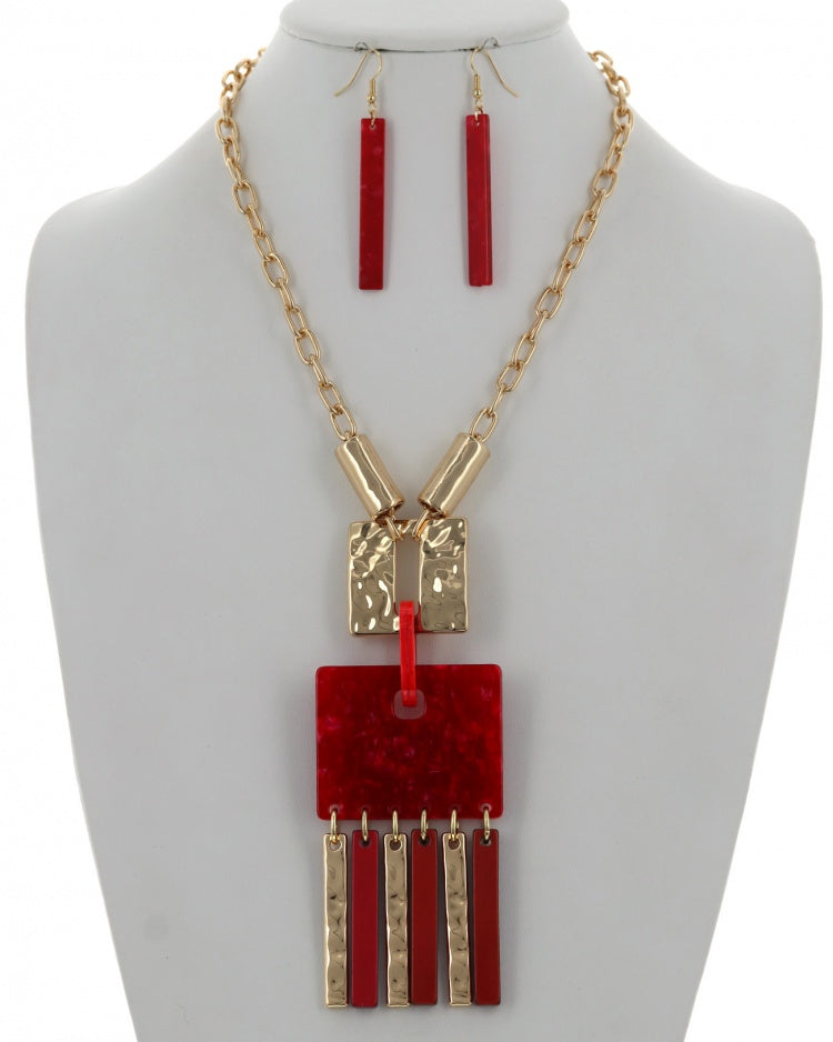 Red Acetate and Gold Necklace – Tauntus Inc. Greek Store