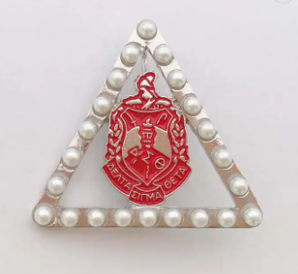 DST Shield and Pearls Pin – Tauntus Inc. Greek Store