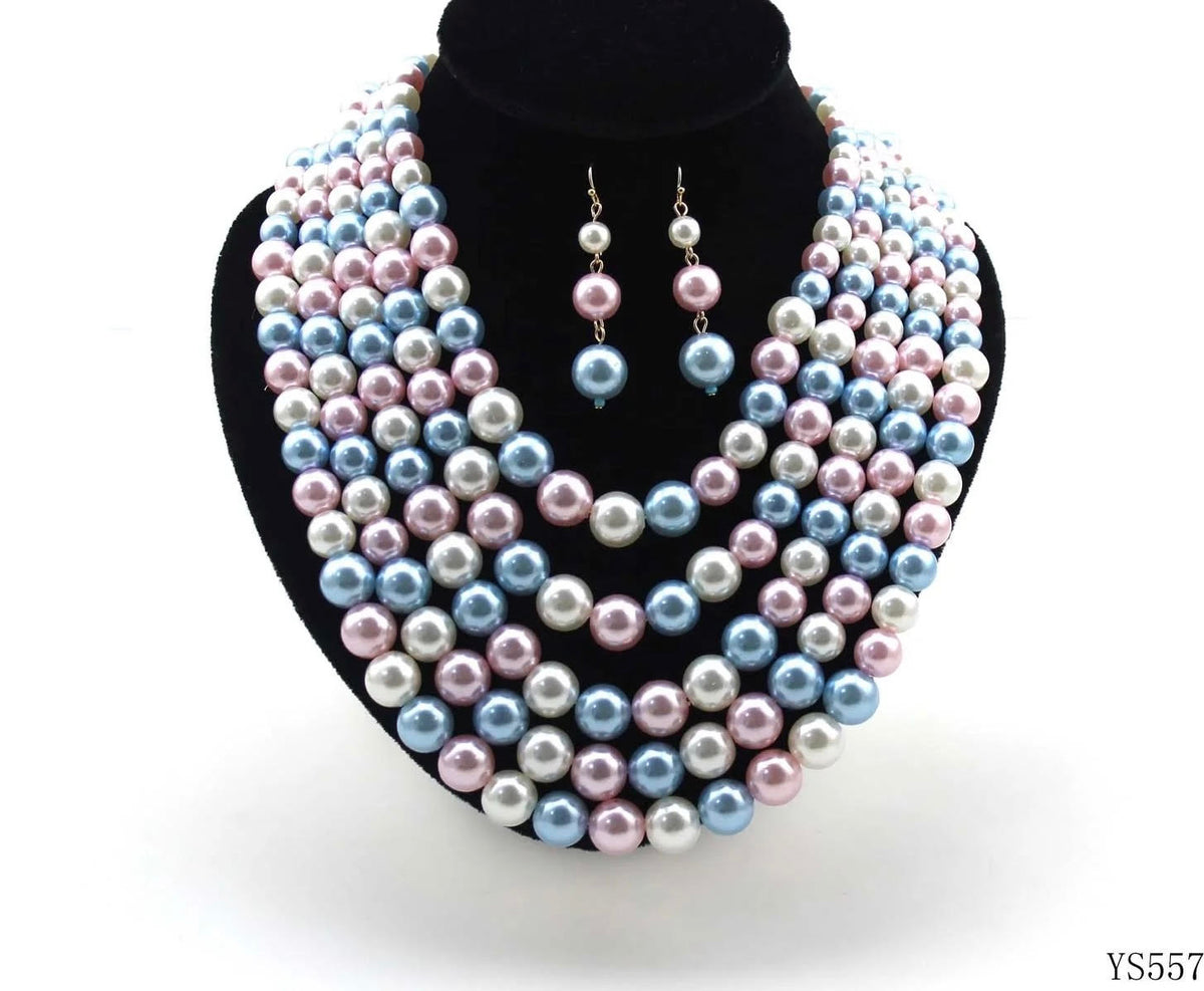 Pink and Blue Pearl set – Tauntus Inc. Greek Store
