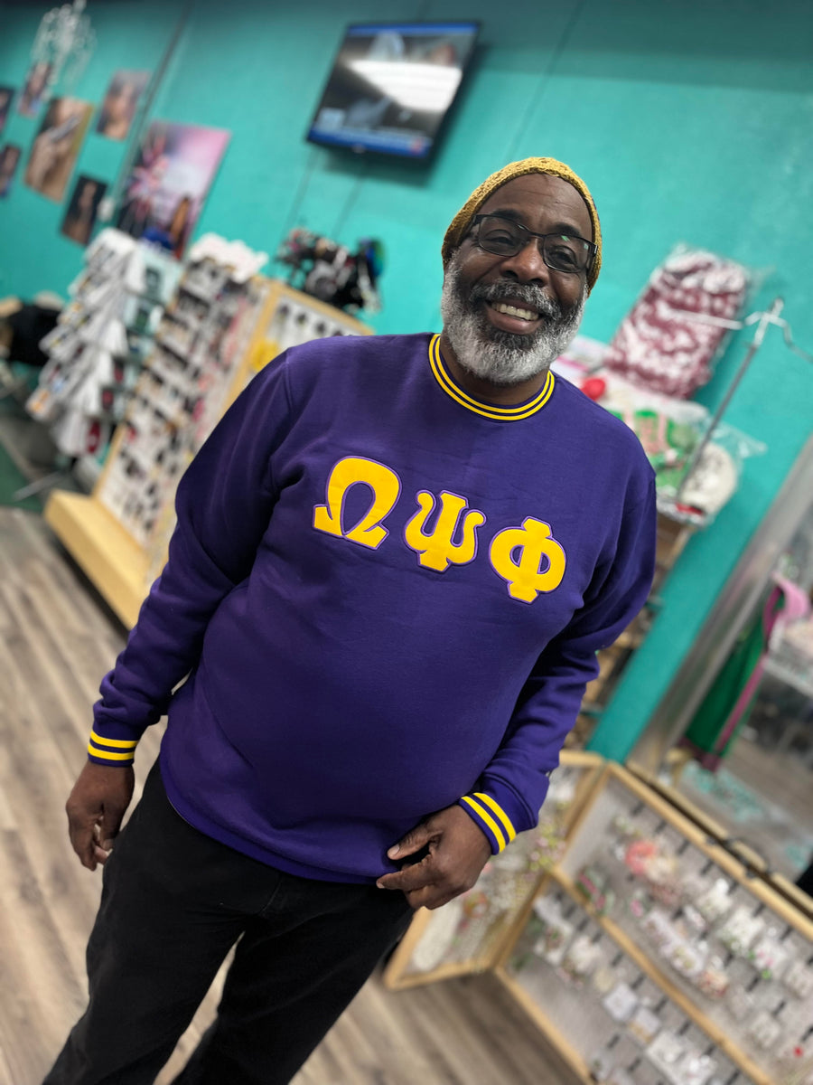 Purple Omega Sweatshirt – Tauntus Inc. Greek Store